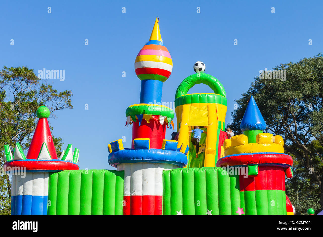 Playground inflatable castle slide for children holiday entertainment ...