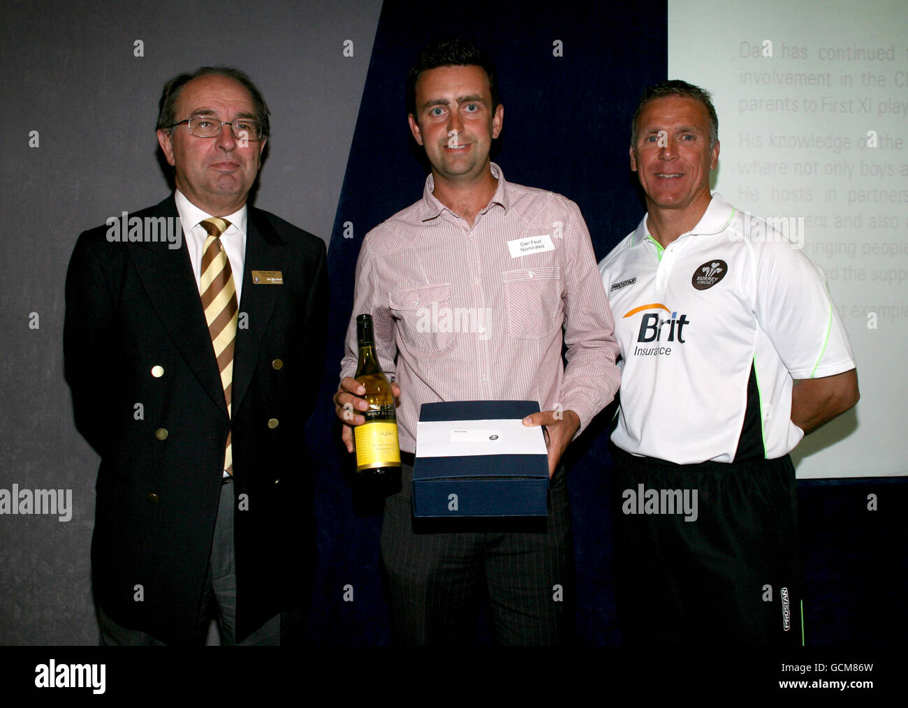 Surrey Chairman of Cricket Roger Harman (left) and coach Alec Stewart ...