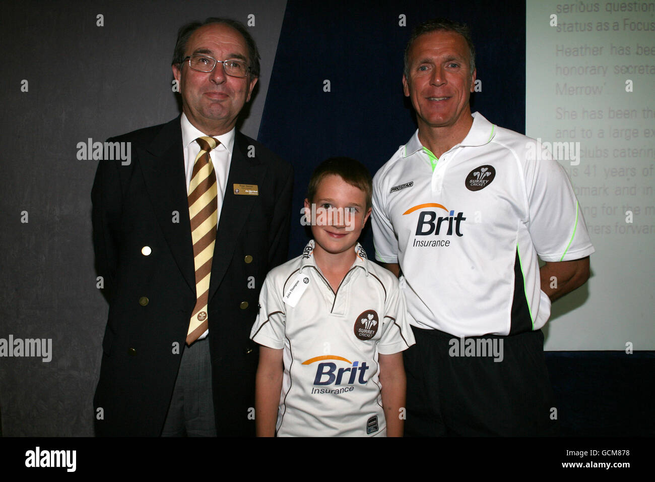 Surrey Chairman of Cricket Roger Harman (left) and coach Alec Stewart ...