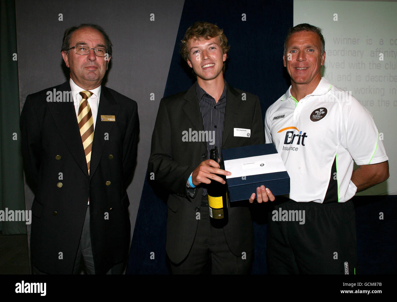Surrey Chairman of Cricket Roger Harman (left) and coach Alec Stewart ...