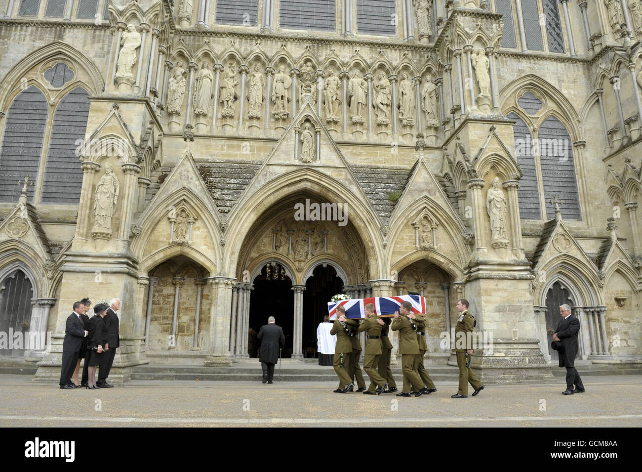 Major Josh Bowman funeral Stock Photo - Alamy