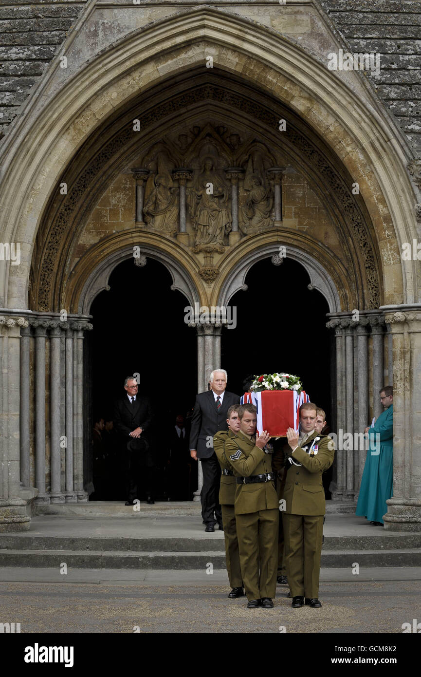 Major Josh Bowman funeral Stock Photo - Alamy