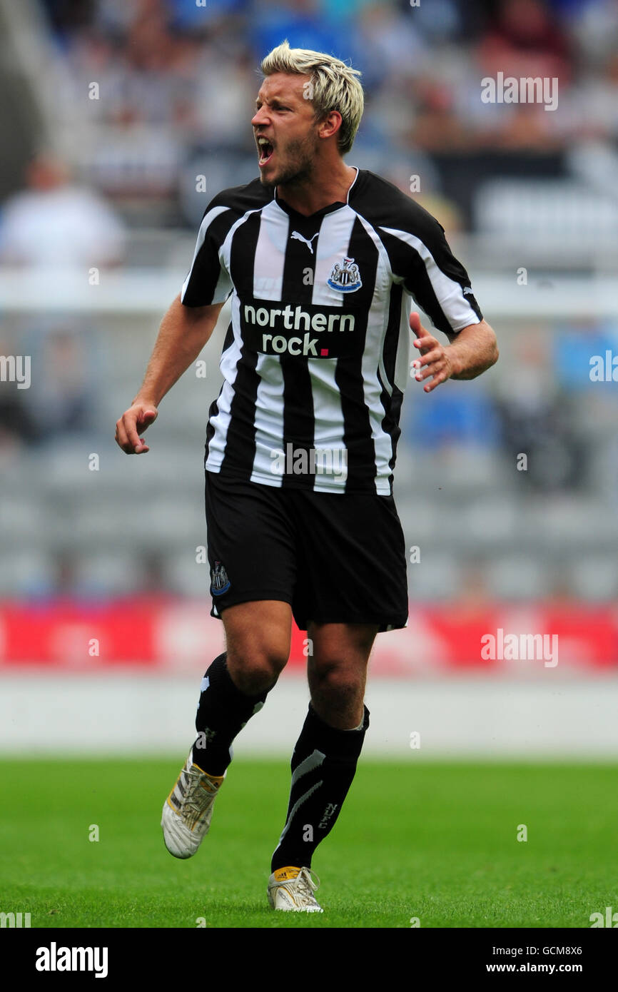 Football pre friendly full length footballer footballers shout shouting ...