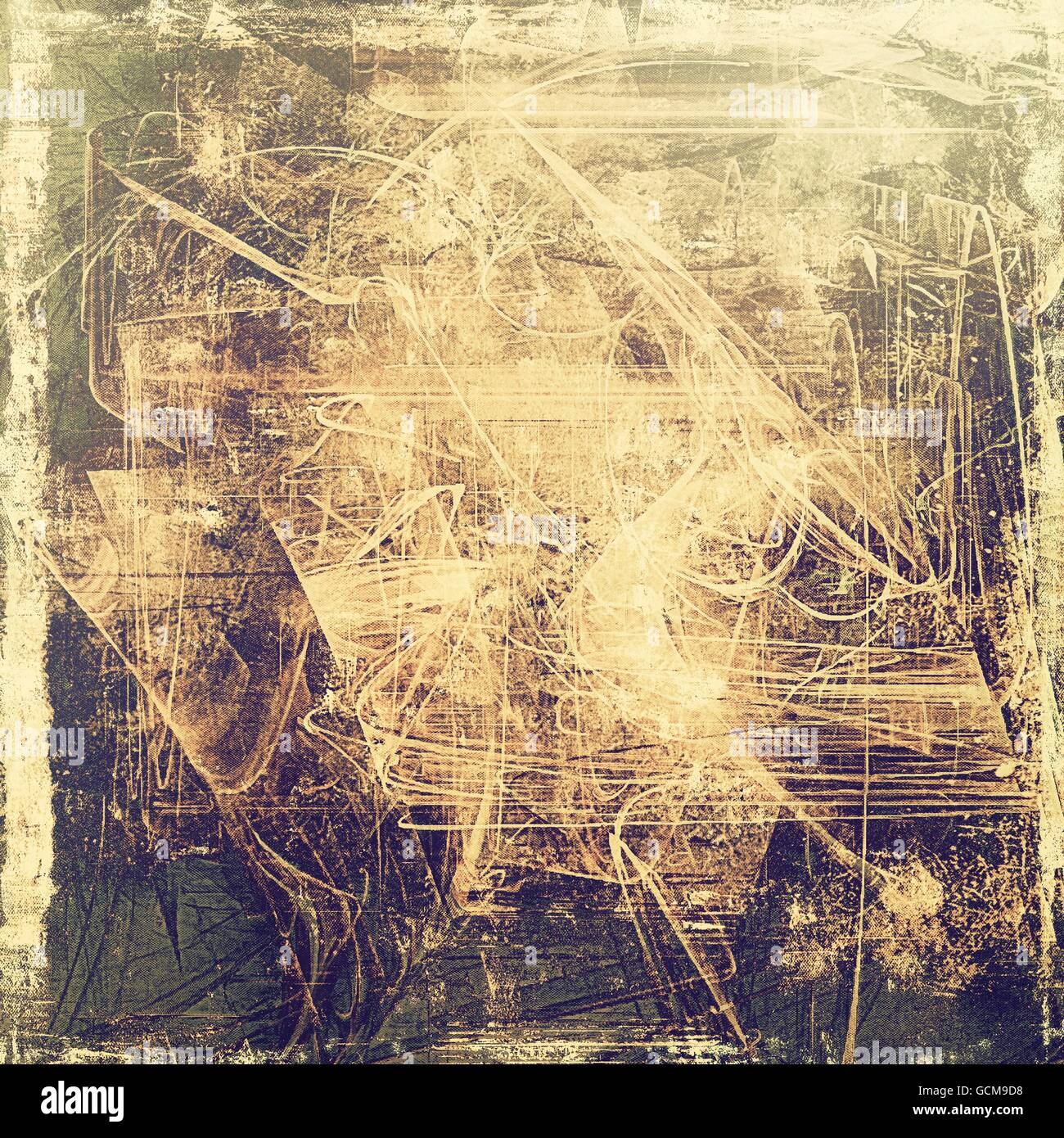 Old style distressed vintage background or texture. With different ...