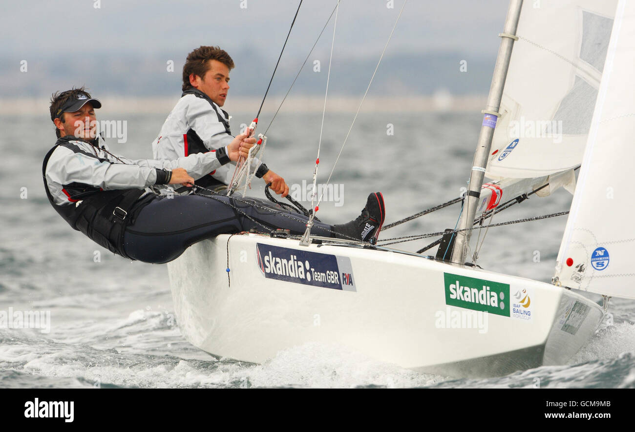 The British Star class team of John Gimson (right) and Stephen Haynes ...
