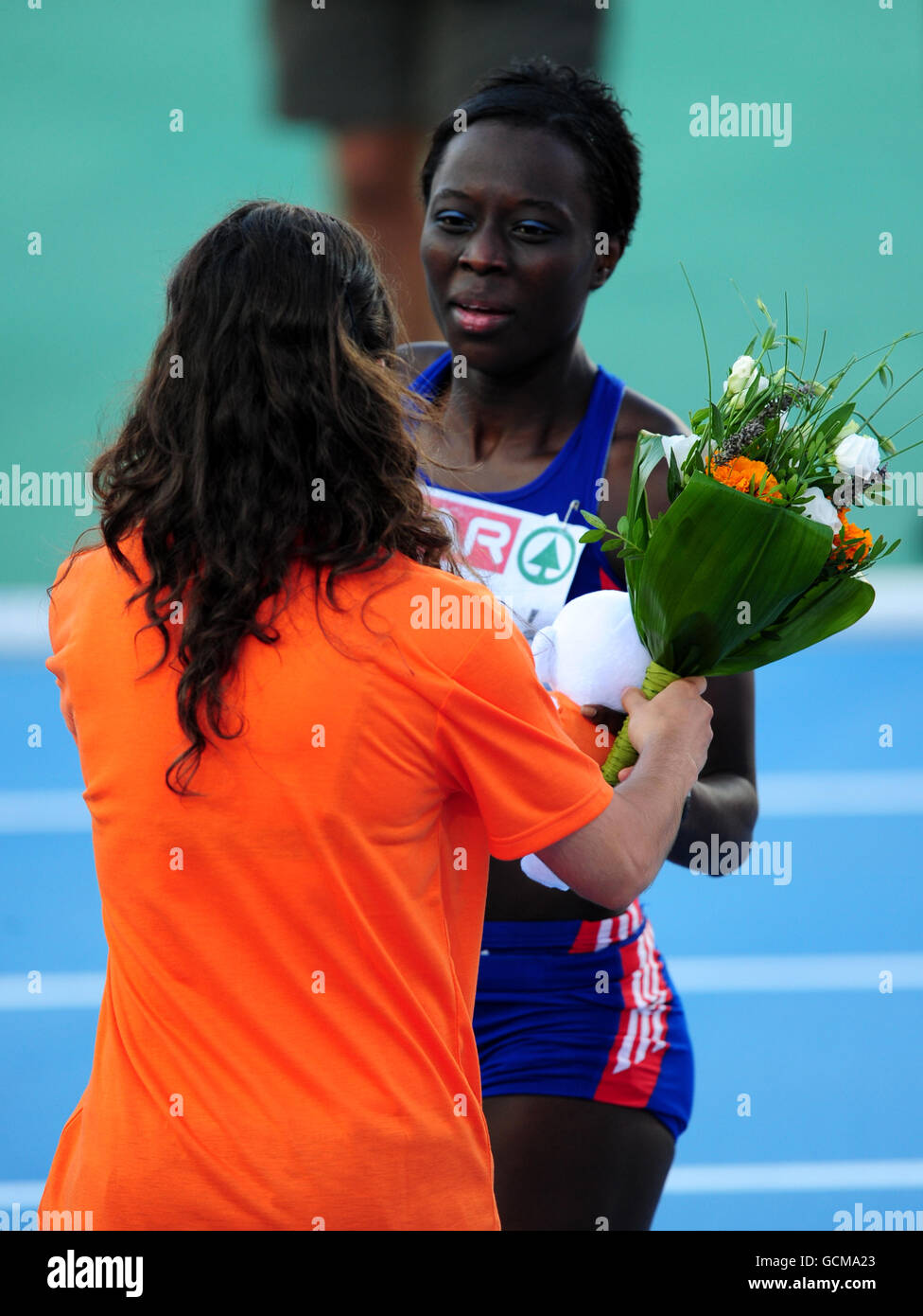 Frances myriam soumare celebrates after winning the womens 200m final ...