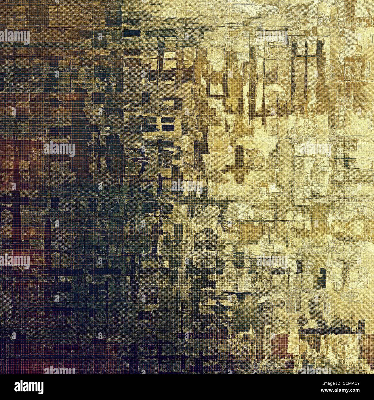 Retro vintage style elements on aged grunge texture. With different ...