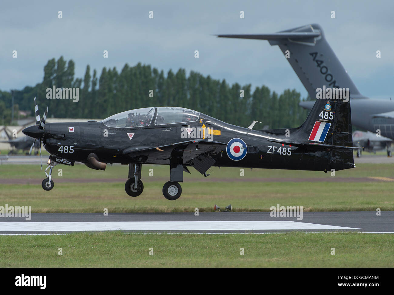 RAF Tucano Trainer arrives at The 2016 Royal International Air Tattoo ...