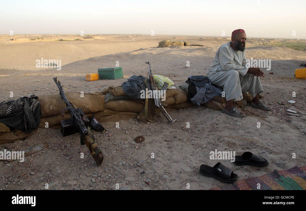 An afghan national policeman base on punjab hill hi-res stock ...
