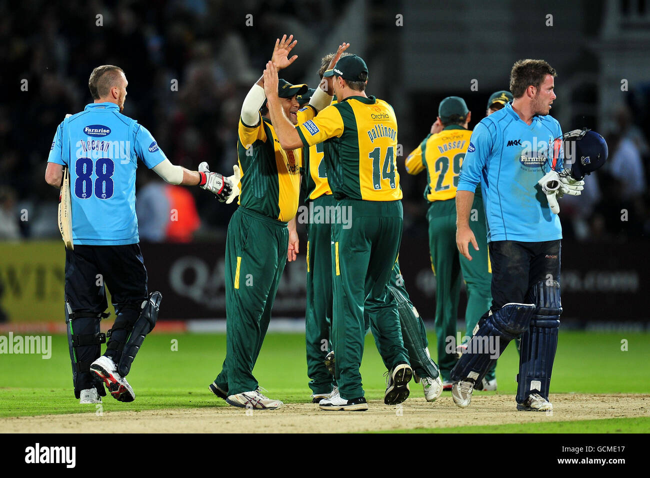 Sussex Sharks' Chad Keegan (left) and Joe Gatting lok dejected as ...