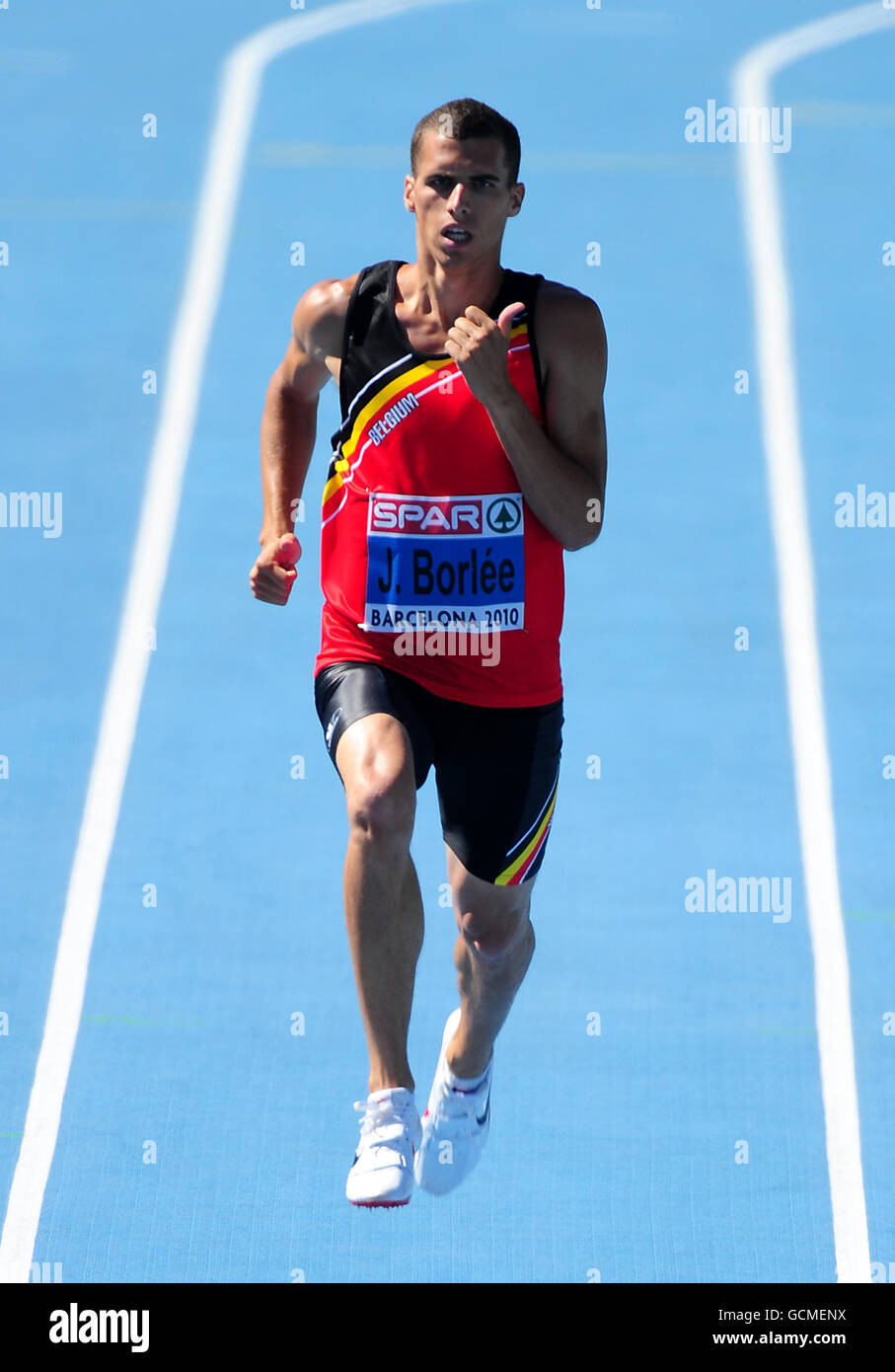 Belgium's Kevin Borlee competes in the men's 400m during day one of the ...