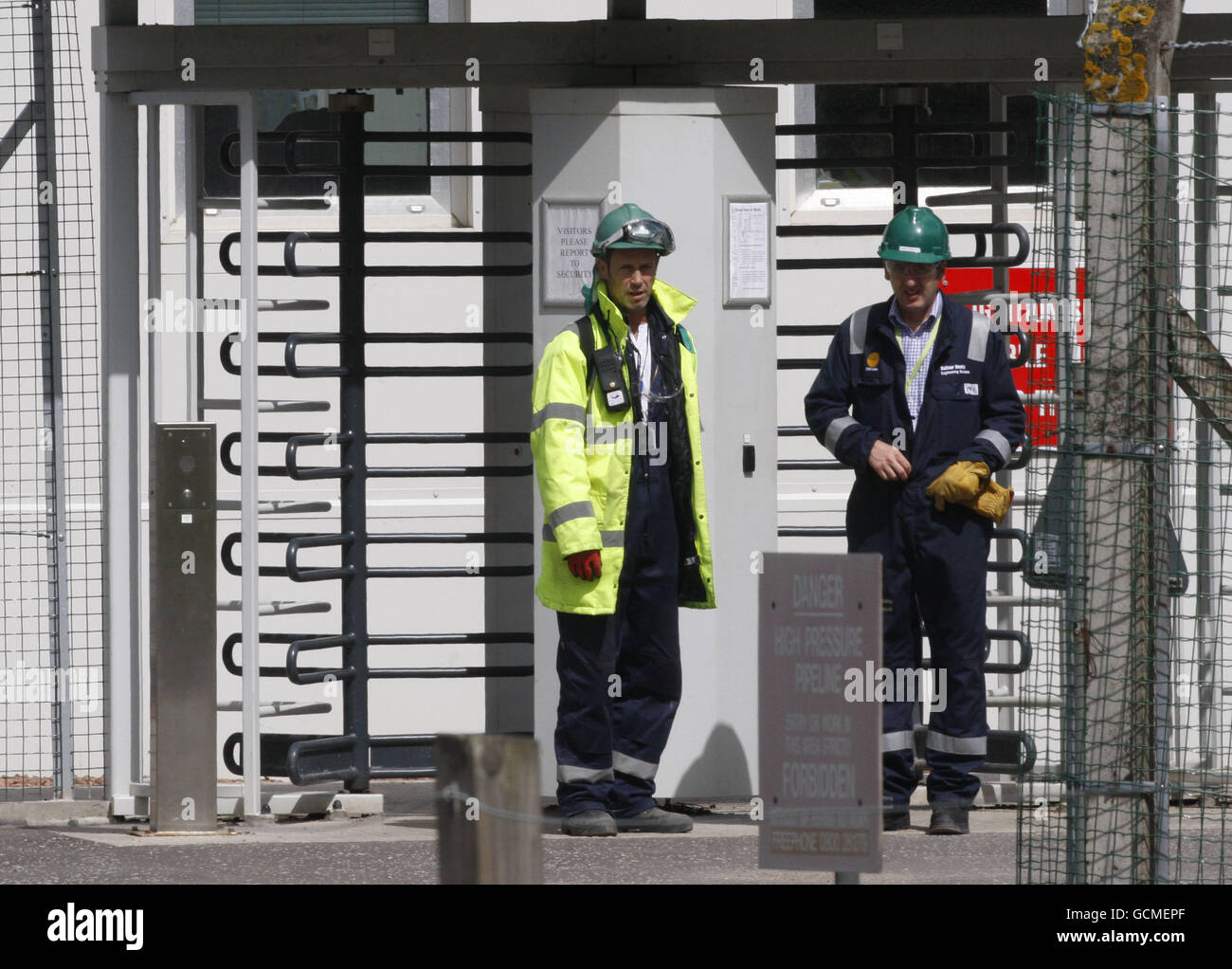 General view of the entrance of the BP Forties Pipeline System complex ...