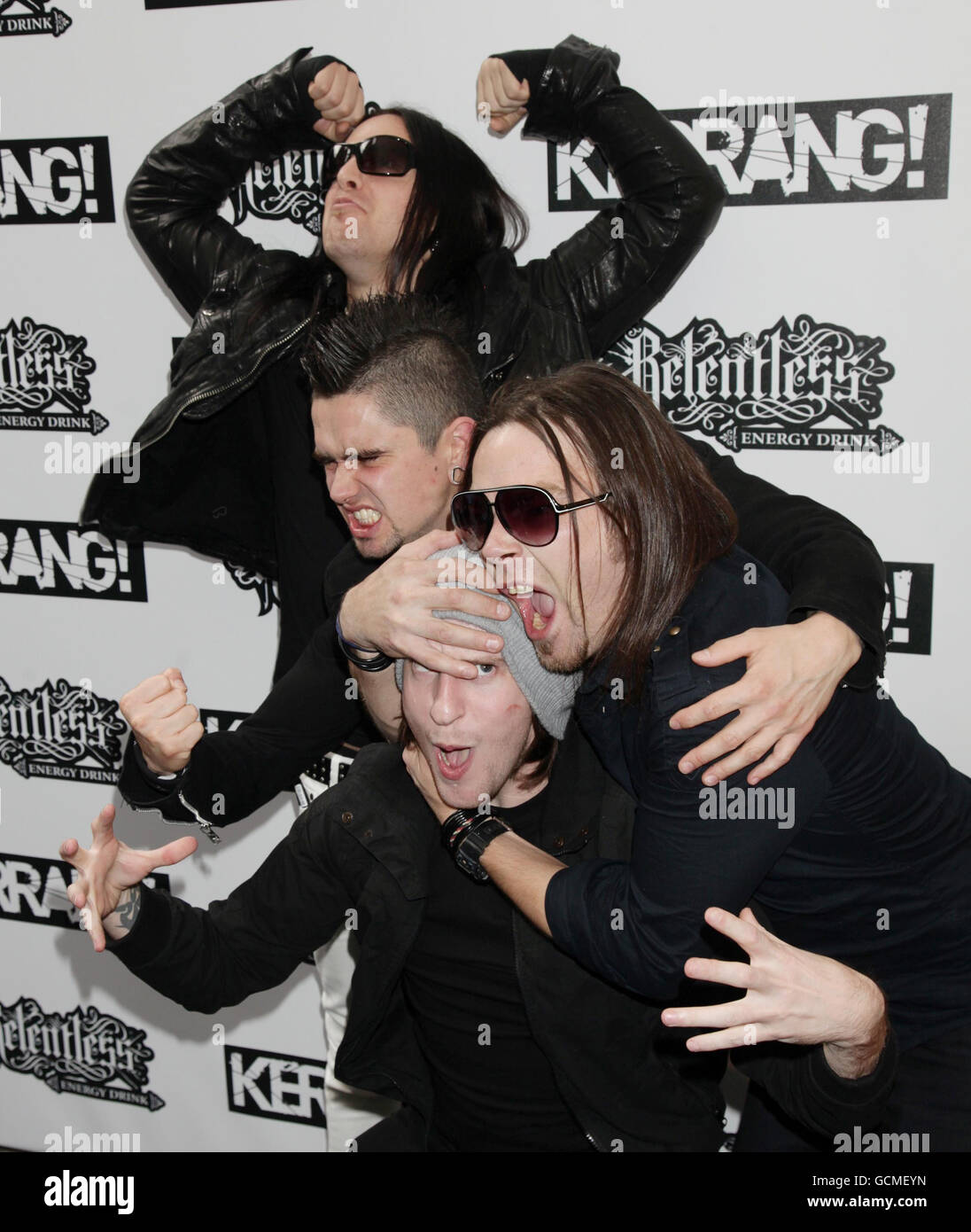 At the the relentless energy drink kerrang at the brewery hi-res stock ...