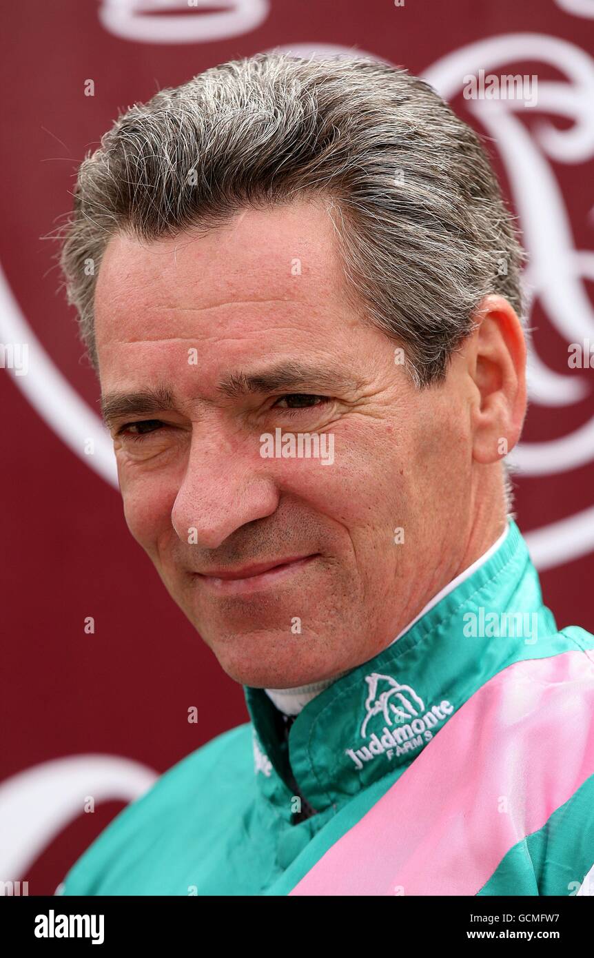 Jockey Michael Hills after winning the Coutts Glorious Stakes on ...