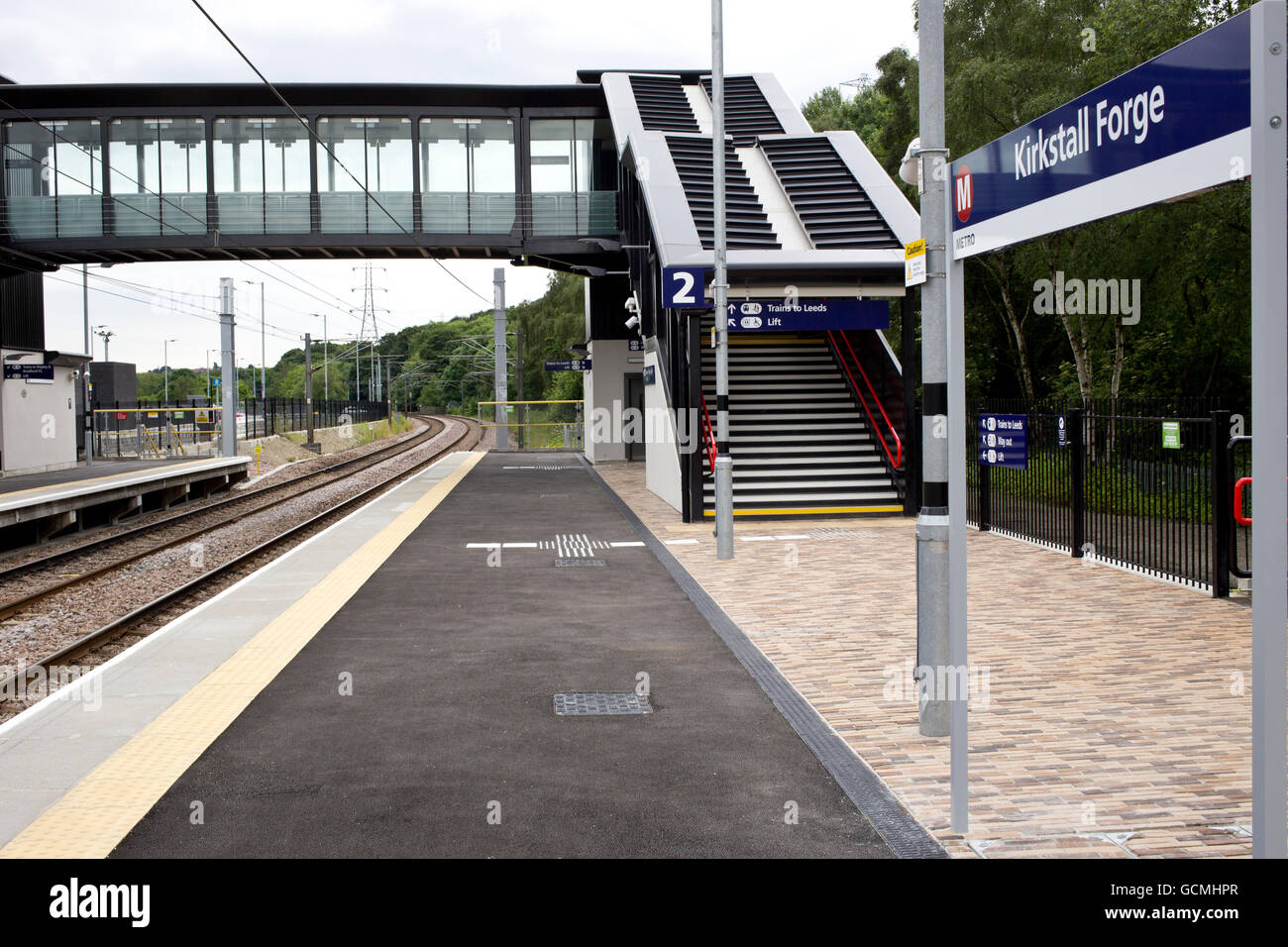 Kirkstall Forge Railway Station, opened in June 2016 Stock Photo - Alamy