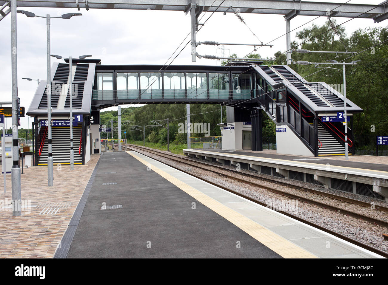 Kirkstall Forge Railway Station, opened in June 2016 Stock Photo - Alamy