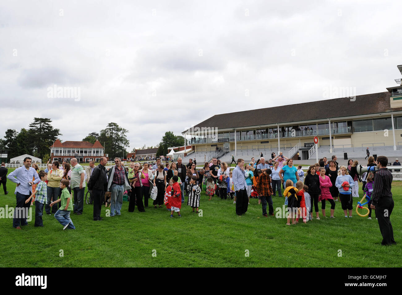 Children and Adults are given a tour of Lingfield Racecourse prior to ...