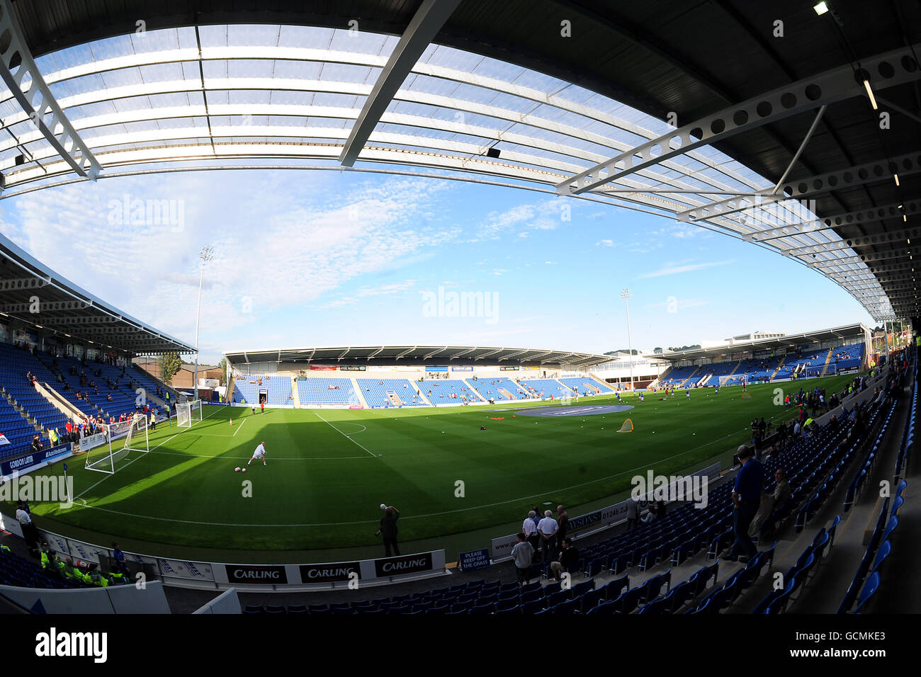 A view inside chesterfields b2net stadium hi-res stock photography and ...