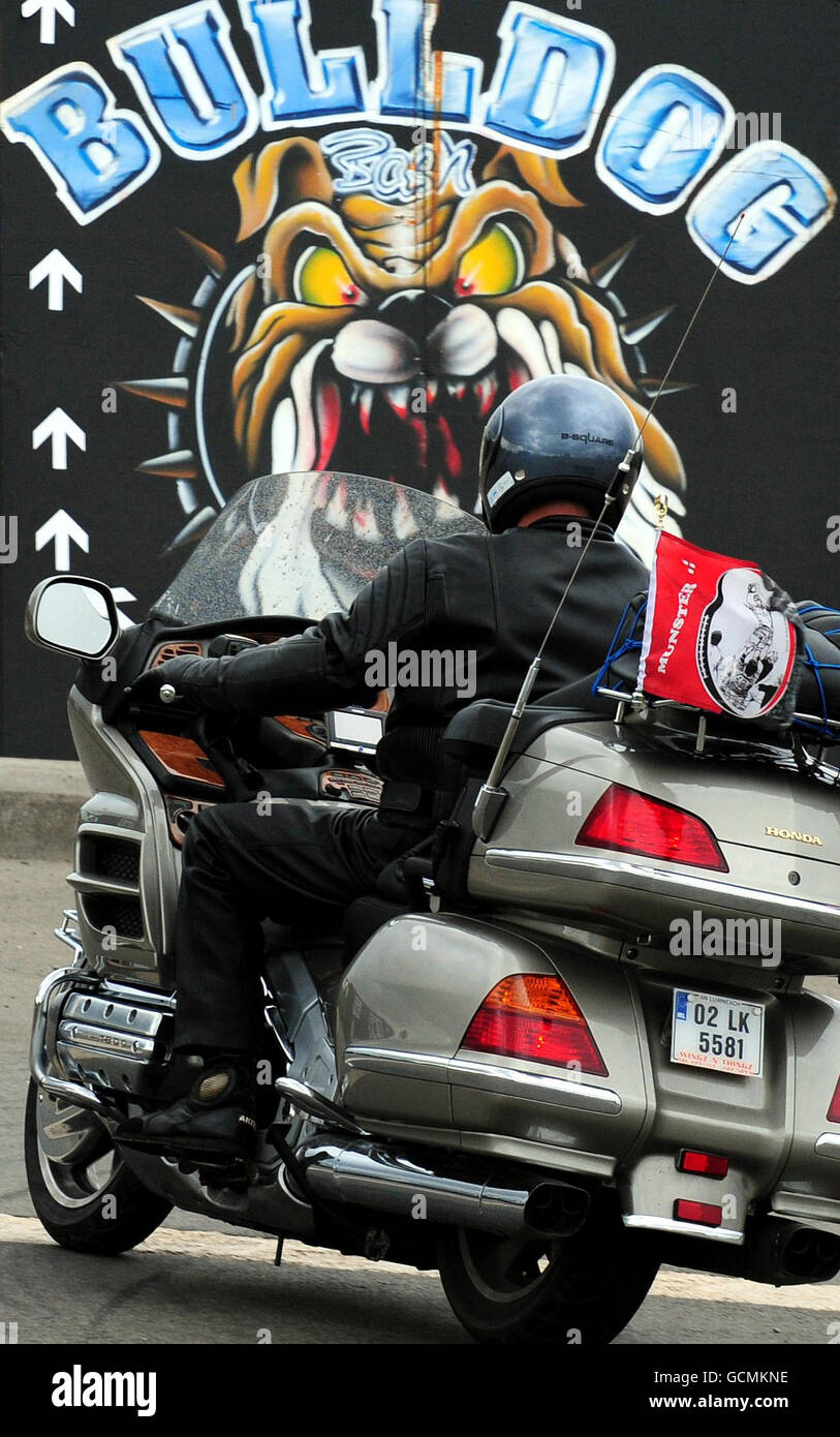 Festival goers arrive for the annual Bulldog Bash at Long Marston, near ...
