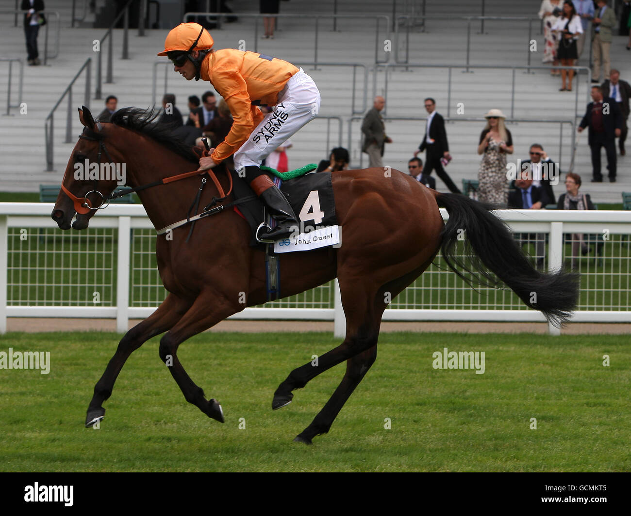 Jockey Richard Hughes on Jahanara goes to post in the John Guest Maiden ...