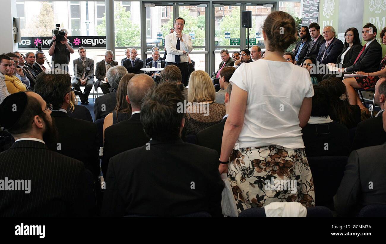 David Cameron visits north of England Stock Photo - Alamy