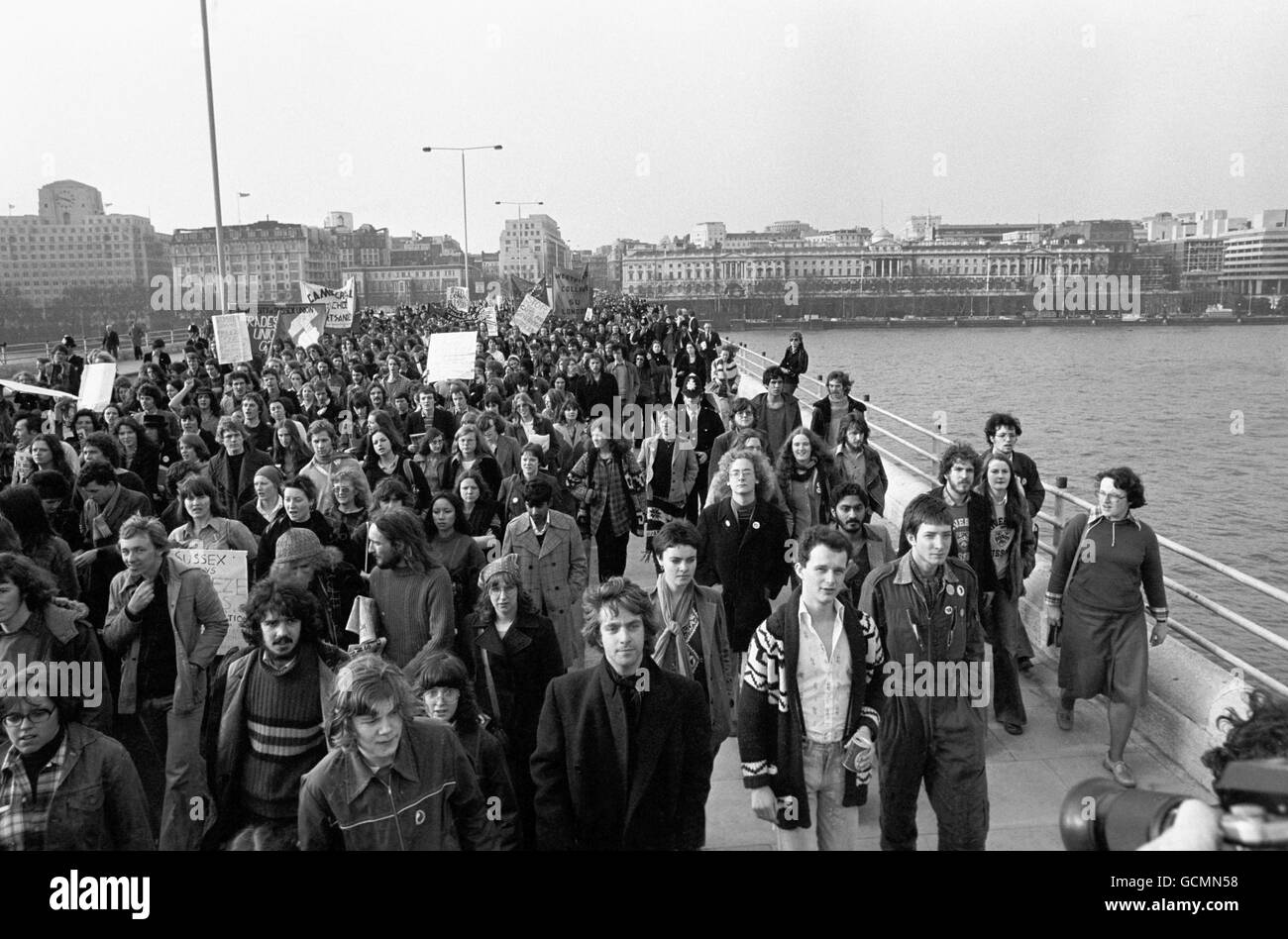 A mass march by students, who were calling for changes in the ...