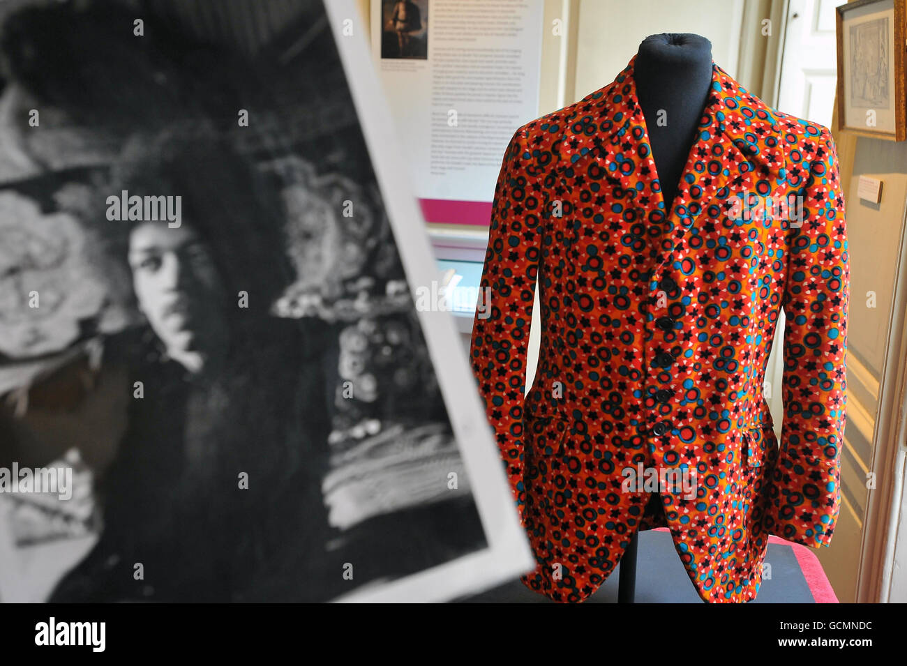 Jimi Hendrix's orange velvet jacket, is displayed before the launch of ...