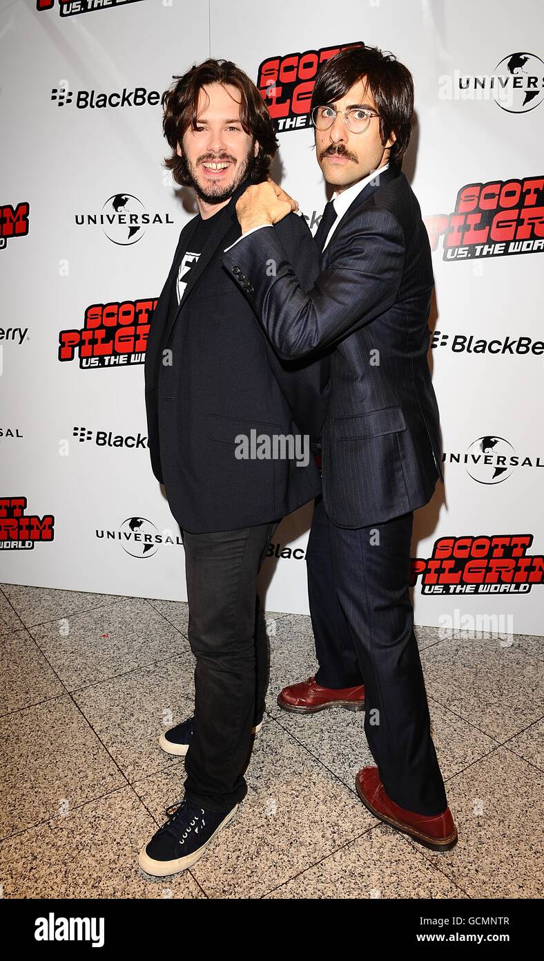 Director Edgar Wright and actor Jason Schwartzman arriving for the ...