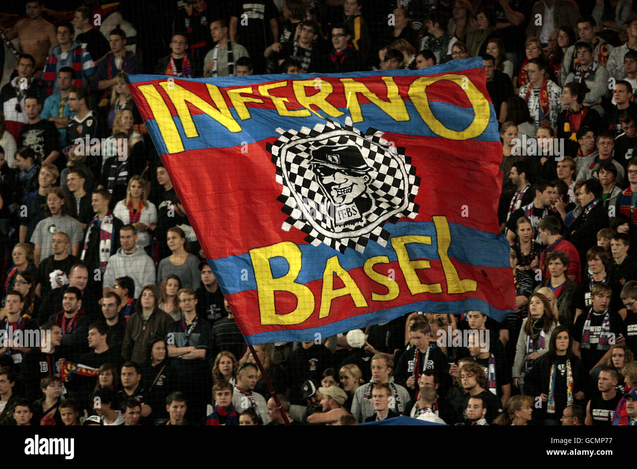 Fc basel fans wave flags before the match hi-res stock photography and images - Alamy