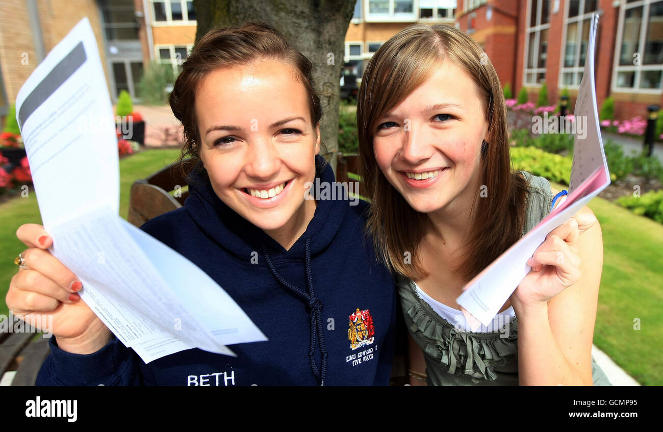Bethan Jones (left) and Isabel Cope who both gained five A and A* ...