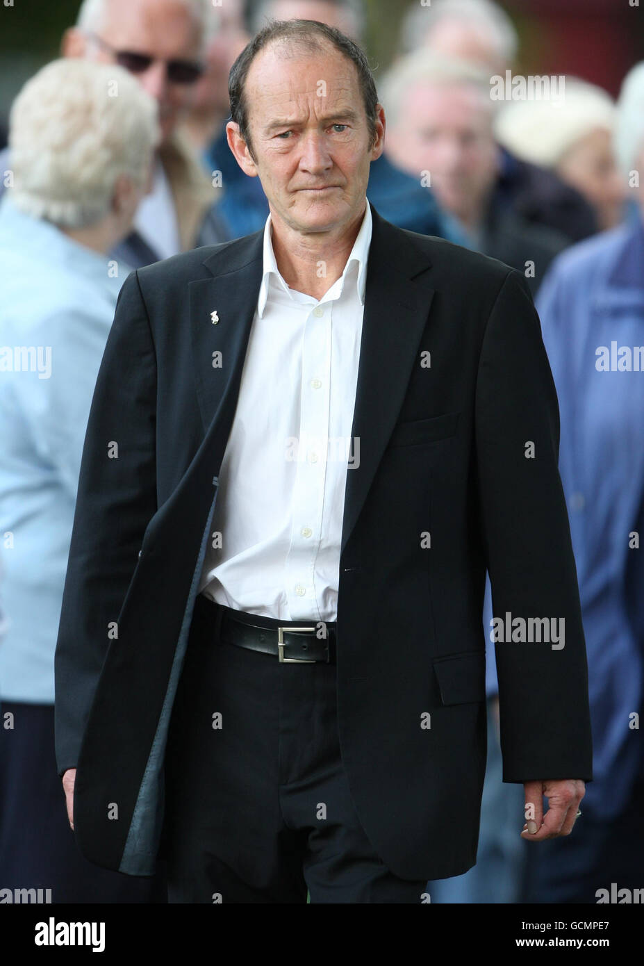 David Hayman arrives at the funeral of former Glasgow shipyard union ...