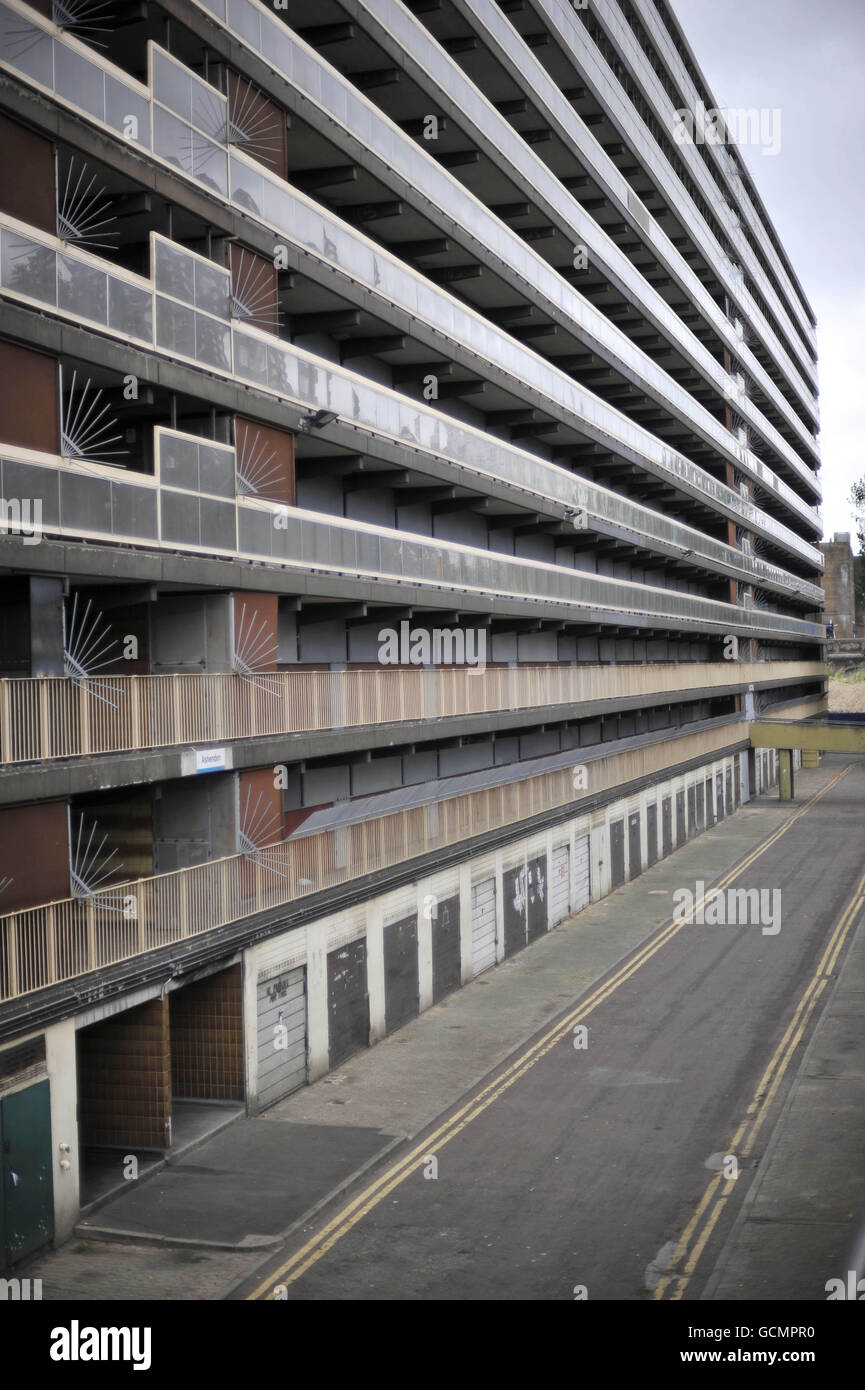 A general view of the Heygate Estate, a large housing estate in ...