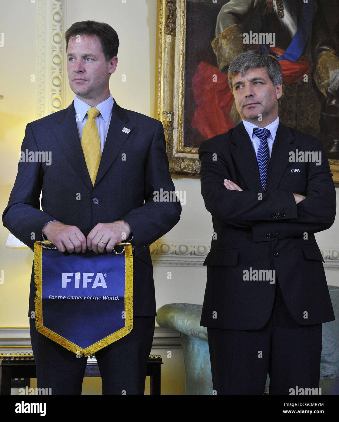 Great Britain's Deputy Prime Minister Nick Clegg (left) and Head of the ...