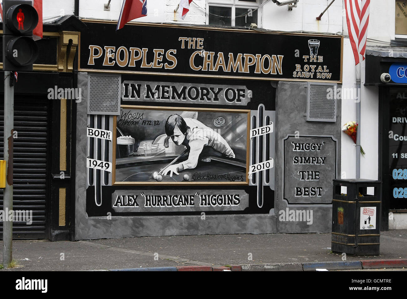 Alex higgins mural hi-res stock photography and images - Alamy