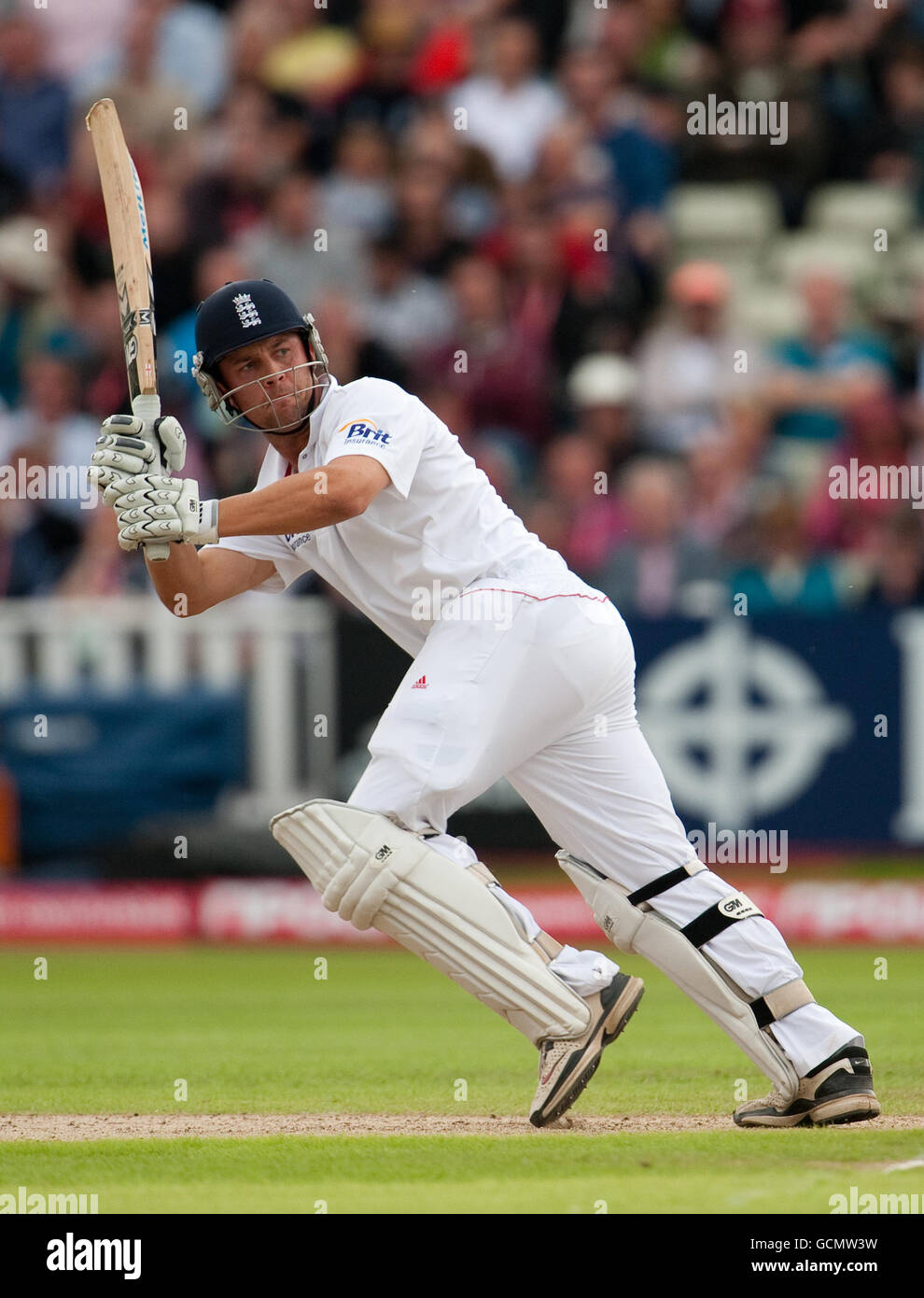 Englands jonathan trott bats npower second test edgbaston hi-res stock ...