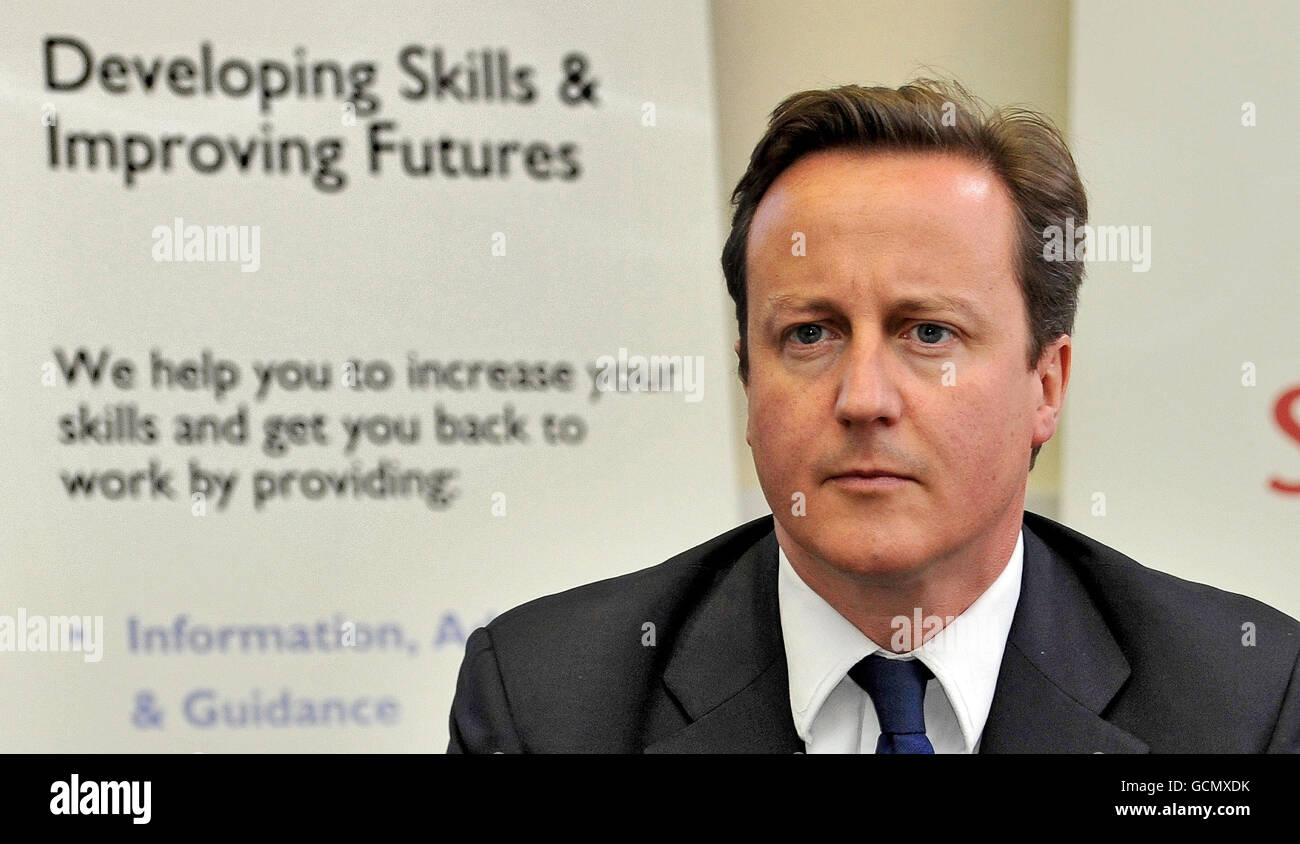 David Cameron visits north of England Stock Photo - Alamy