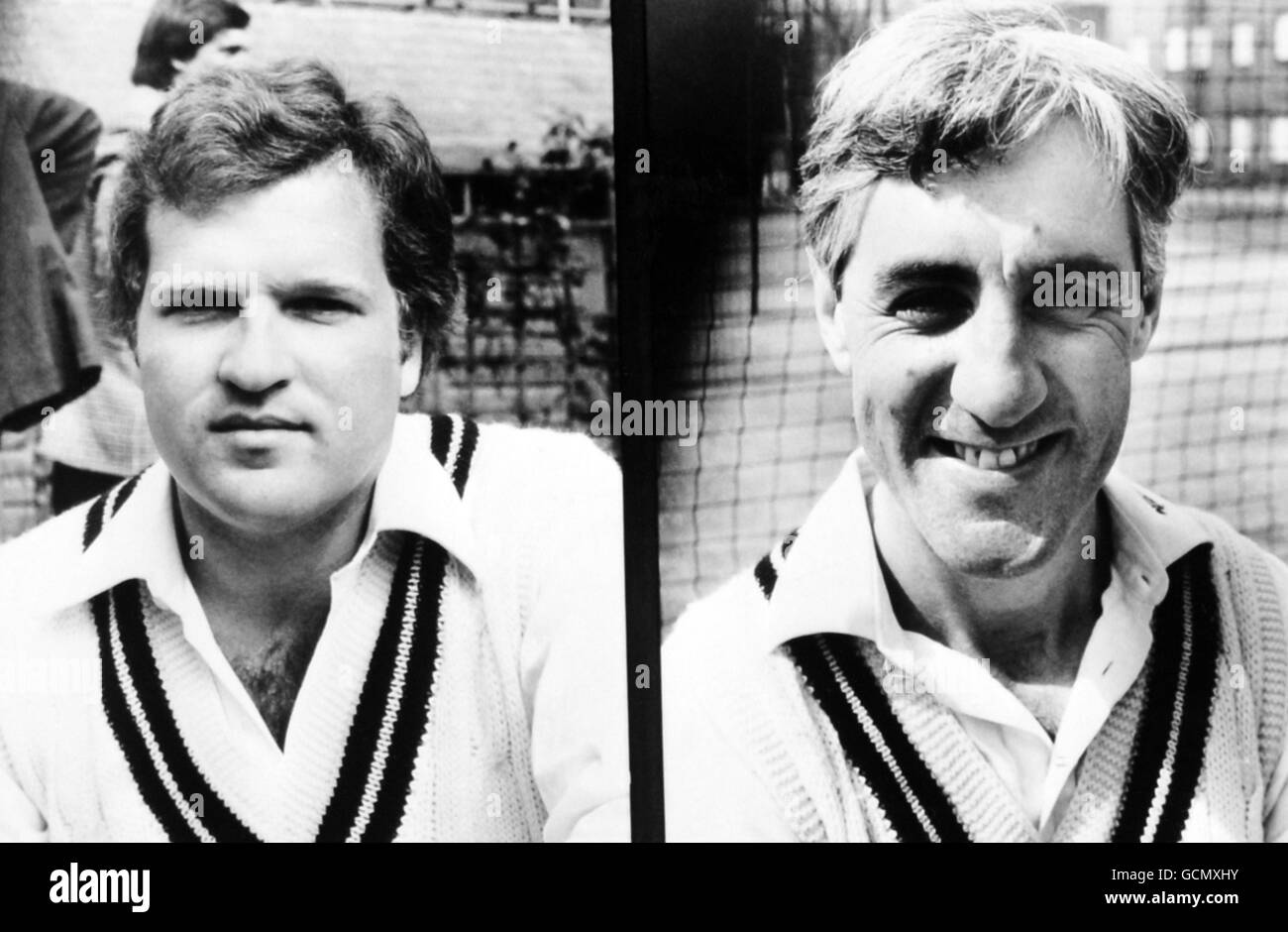 Members of the Middlesex county cricket team (left-right) Clive Radley ...