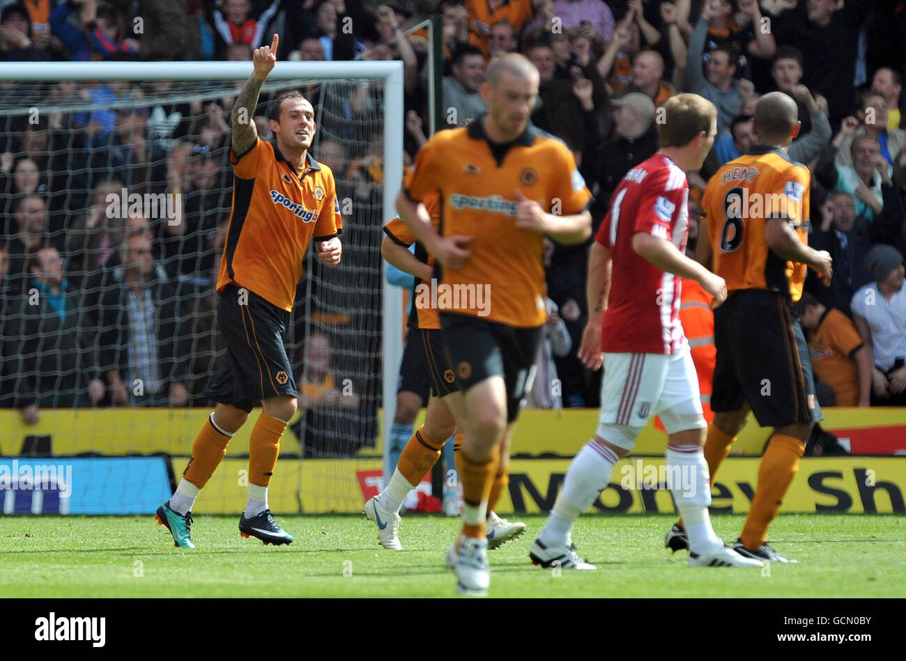 Wolves' Steven Fletcher celebrates scoring his sides second goal during ...