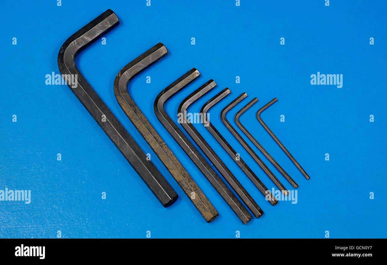 Shaped hex wrench set hi-res stock photography and images - Alamy