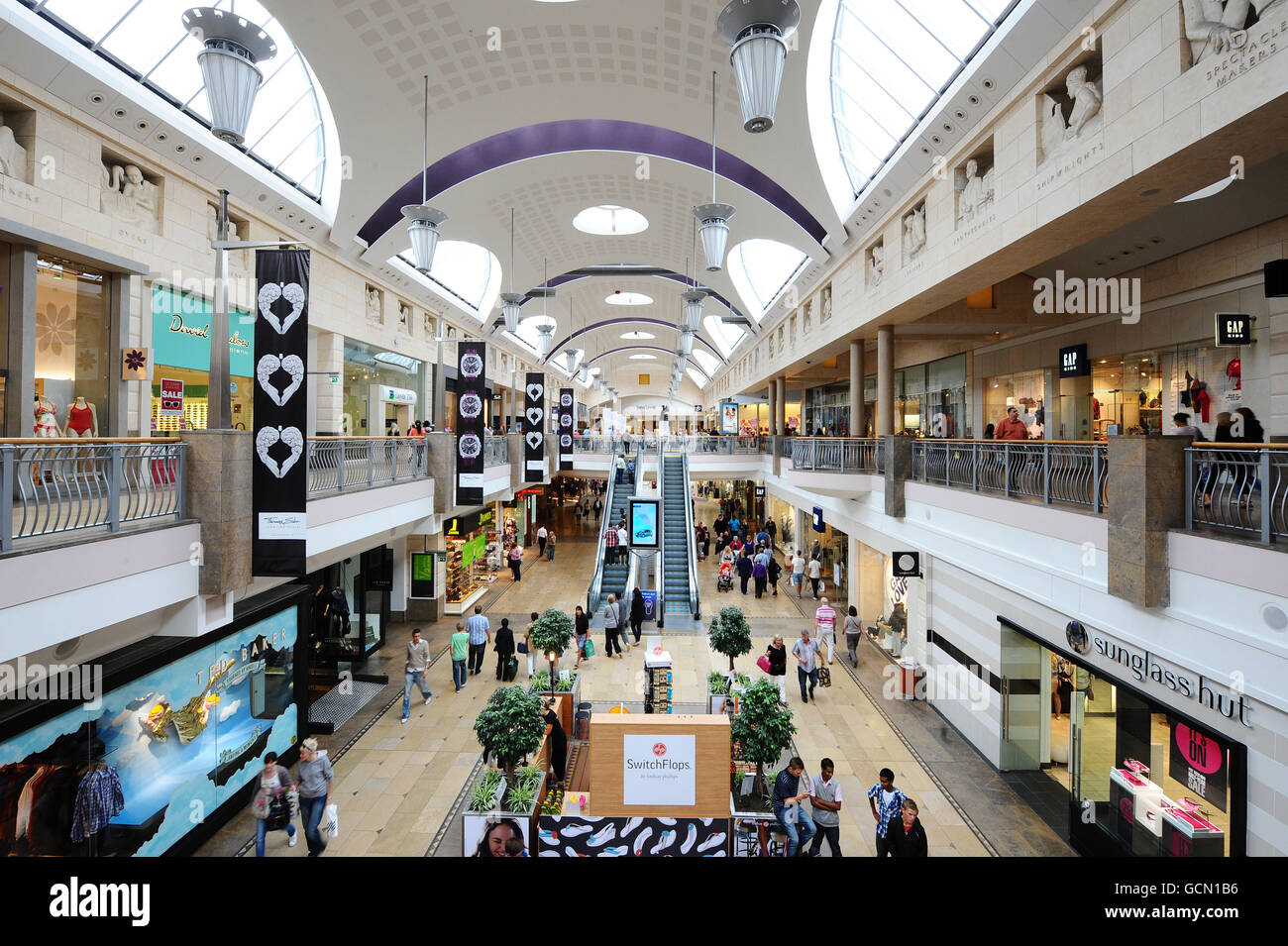 Bluewater shopping centre. A general view of Bluewater shopping centre ...