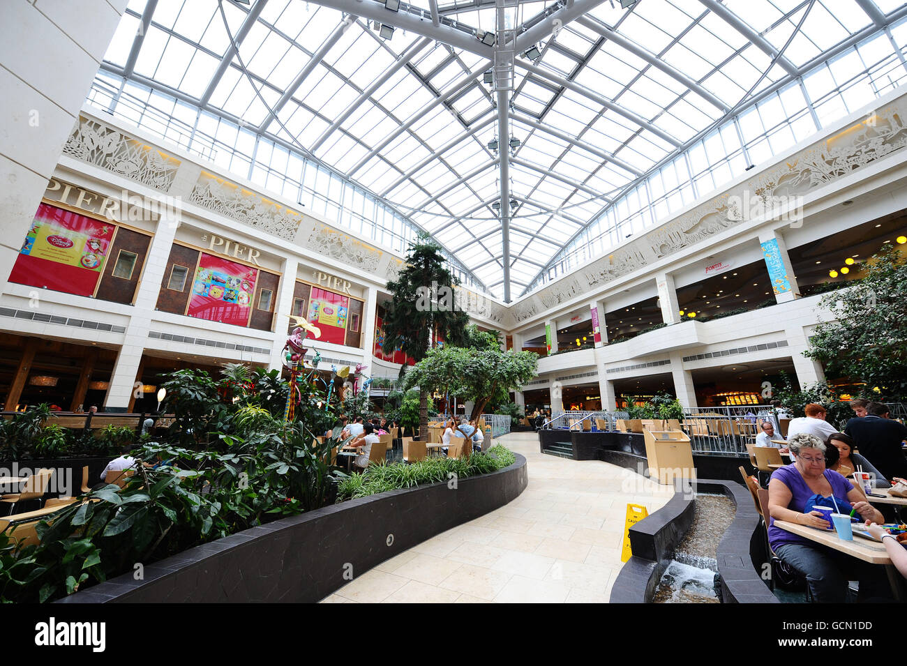 Bluewater shopping centre. A general view of Bluewater shopping centre ...