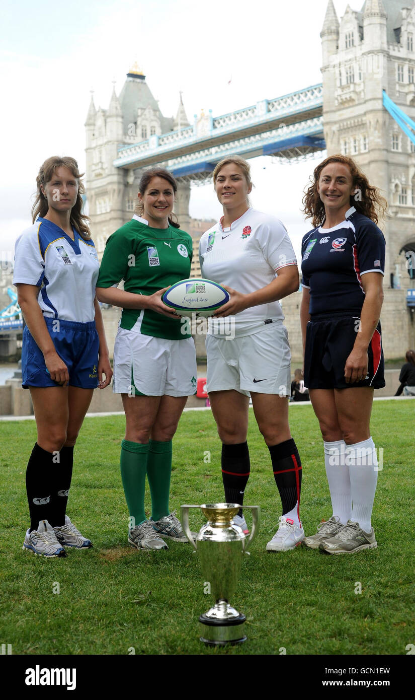 Women's International Rugby captains from Group B left to right ...