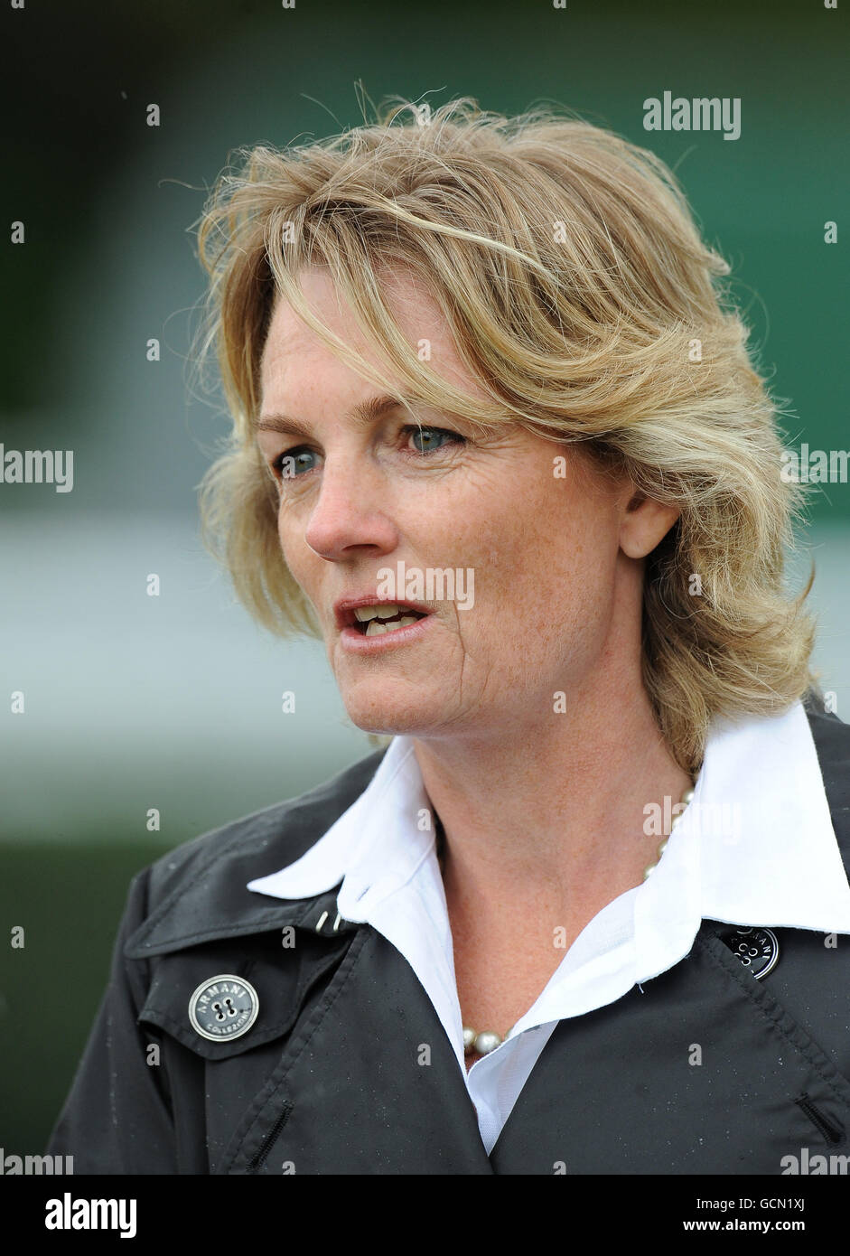 Horse Racing - Newbury Racecourse. Owner Lady Lloyd-Webber Stock Photo ...