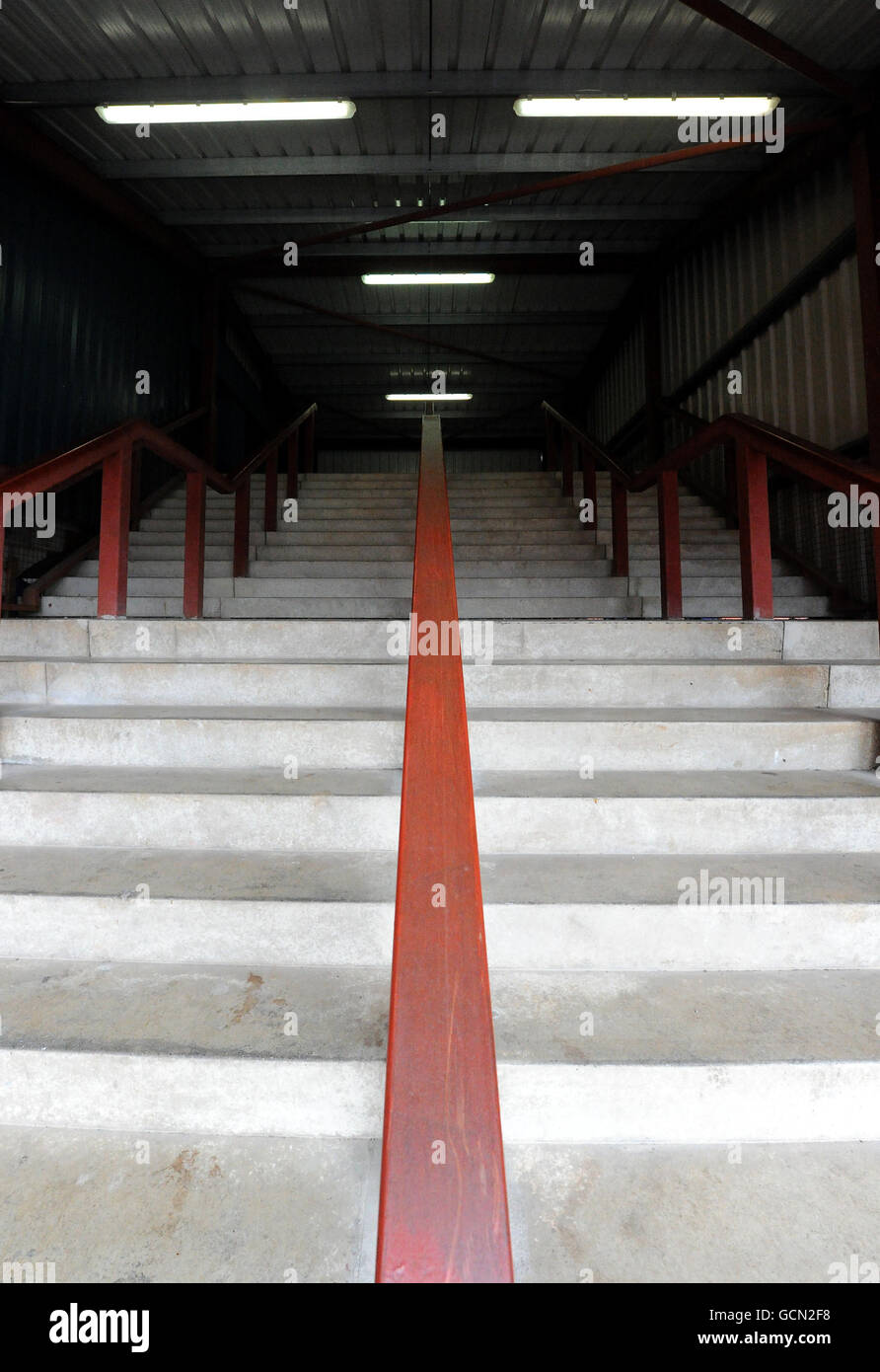 Football aisles walkway way in stair aisle steps bannister ...
