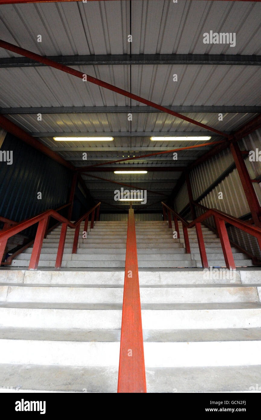 Football aisles walkway way in stair aisle steps bannister ...