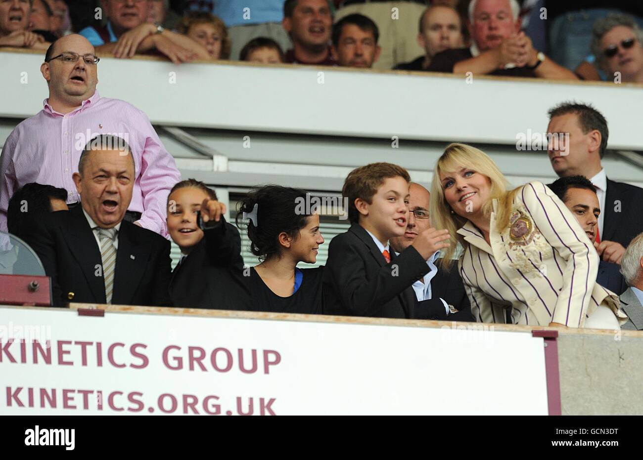 West ham united co chairman david sullivan left in the stands hi-res ...