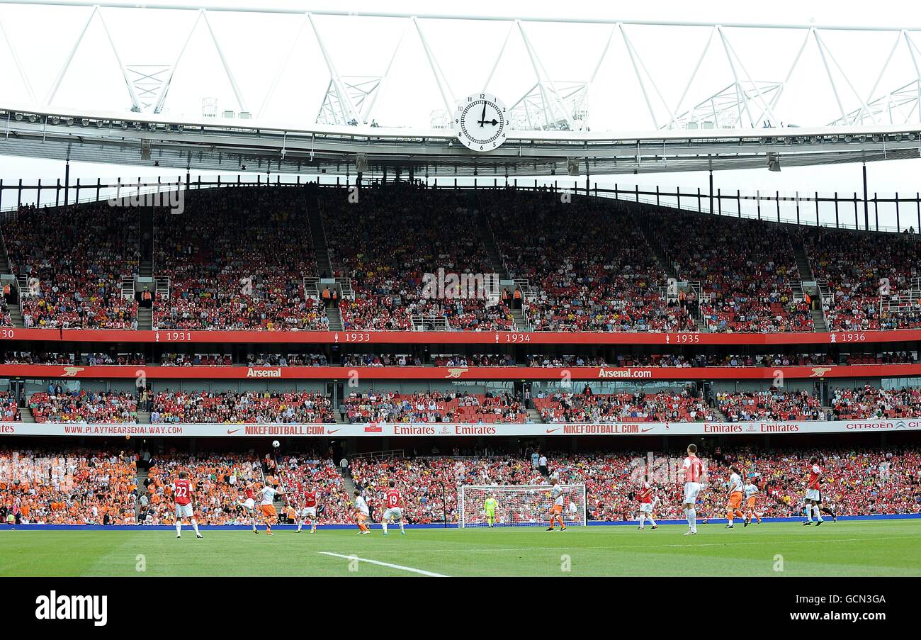 General View as Arsenal play against Blackpool in front of the south ...
