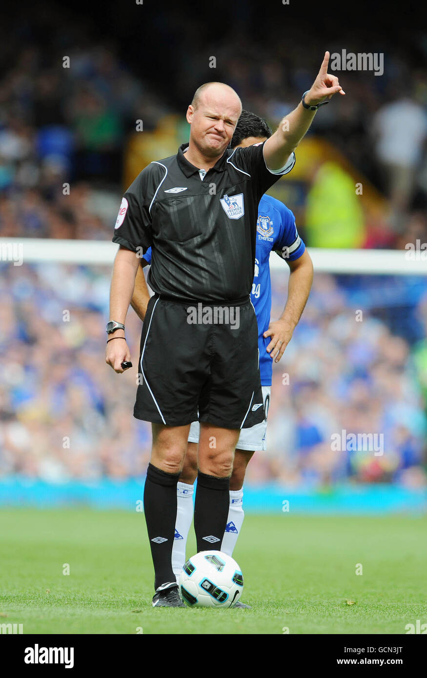 Match referee Lee Mason during the Barclays Premier League match at ...