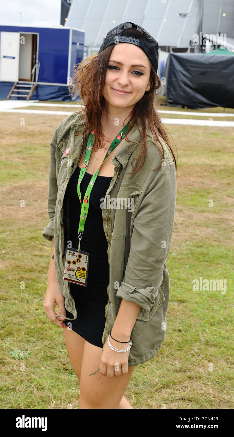 Tiffany Page, backstage at the Absolute Radio VIP area during the V ...