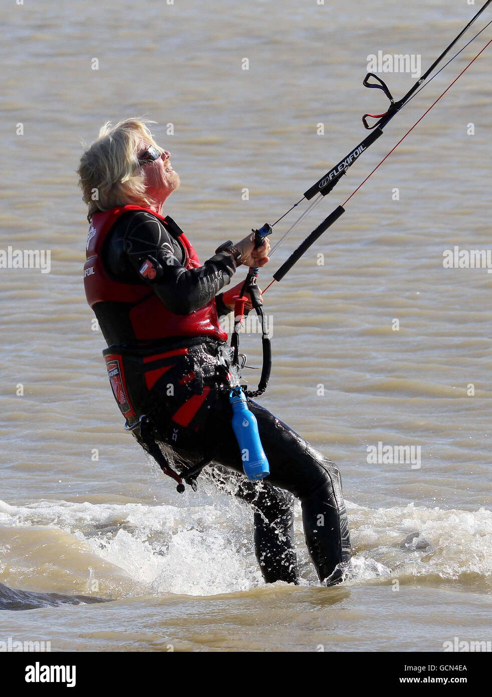 Sir Richard Branson leaves Dungeness beach in Kent as he aims to set ...